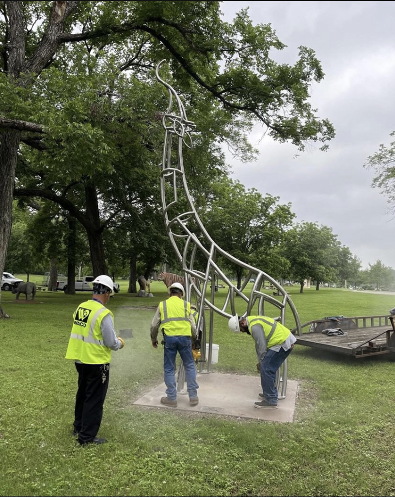 Sculpture Professor Robbie Barber's "Geri' Returns to Cameron Park Zoo ...